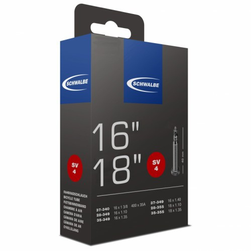 Schwalbe Tube (sv4) - 16/18'' (28/37-340/355) - presta | 8.9 € - Culture Vélo